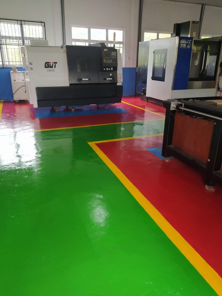 Pengecatan Lantai Workshop TPM – SMK NEGERI 5 BATAM